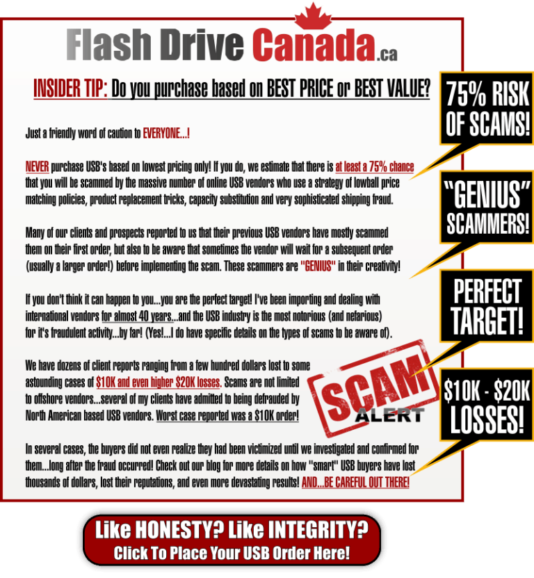 Scam-Alert-2016 | Flash Drive Canada